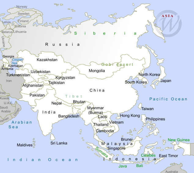 Map of Asia