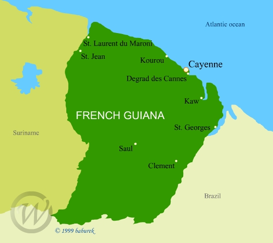 French Guyana Map